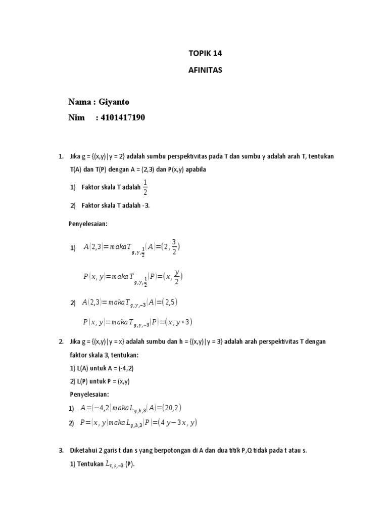 Transformasi Geometri | PDF | Metode & Bahan Ajar