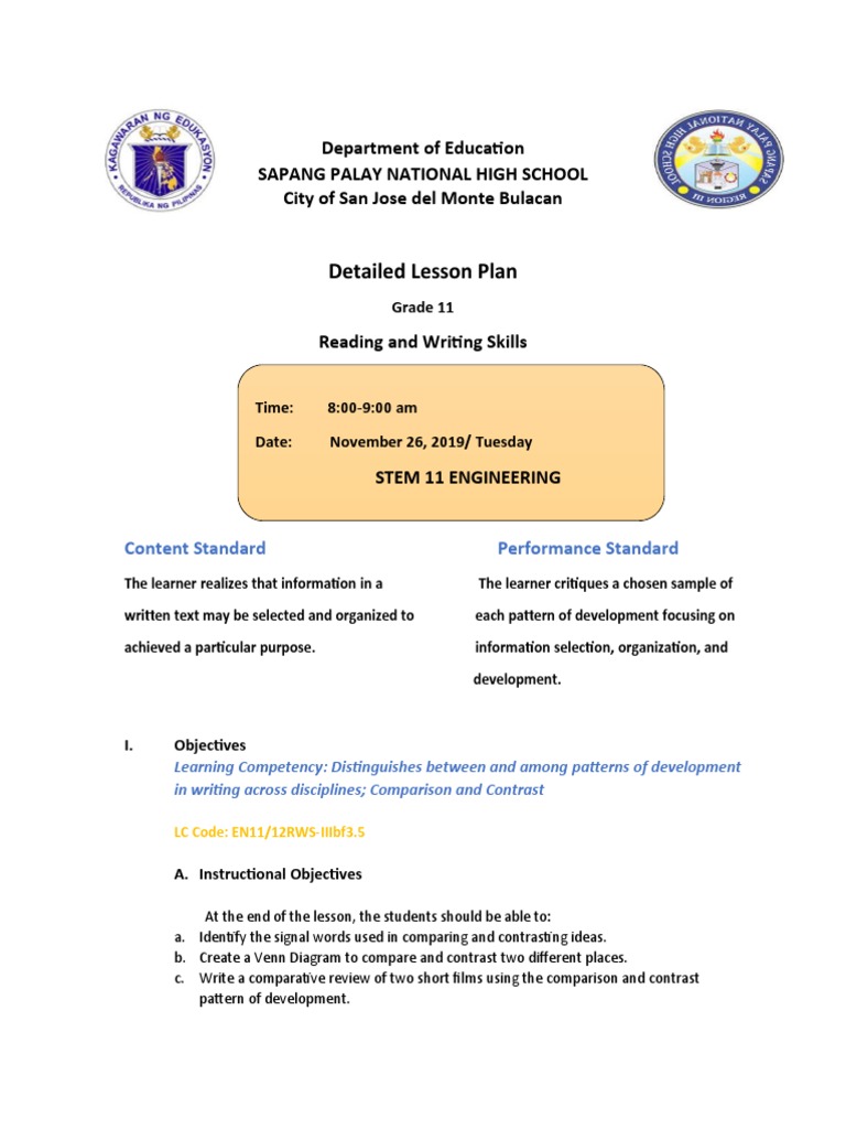 Detailed Lesson Plan 2 | PDF | Lesson Plan | Essays