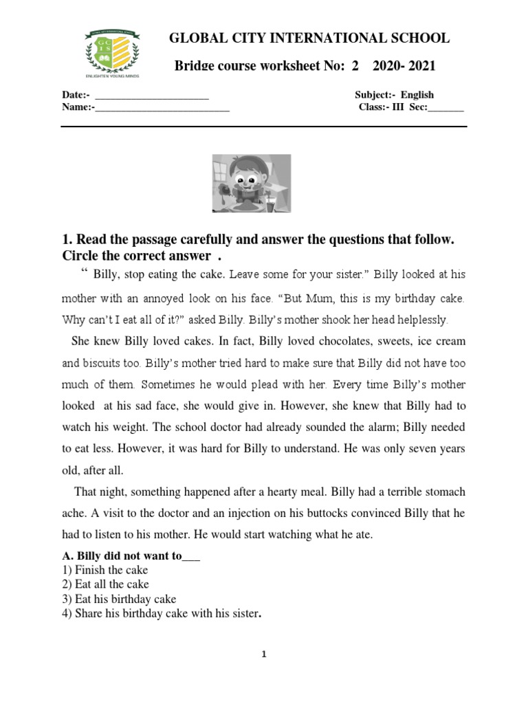 English Worksheet Bridge Course 2 | PDF | Foods