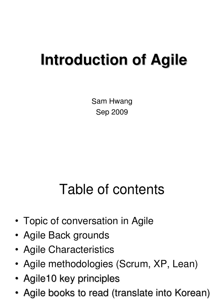 Intro of Agile | PDF
