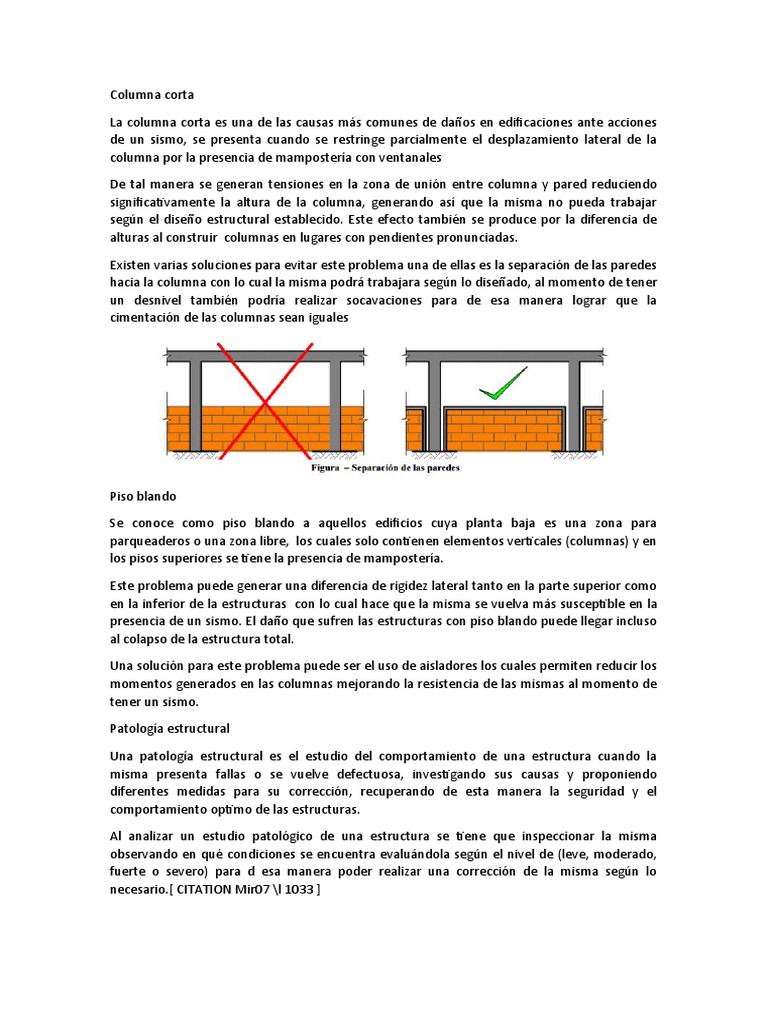 Columna Corta | PDF | Temblores | Desastres y Accidentes