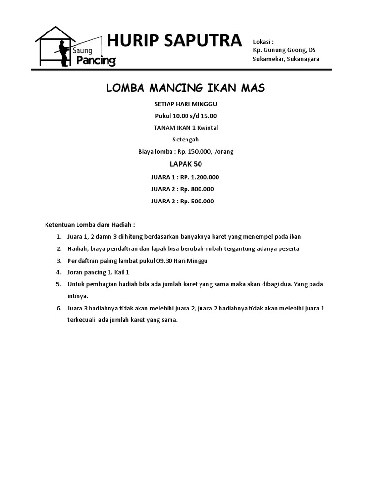 Lomba Mancing Ikan Mas | PDF