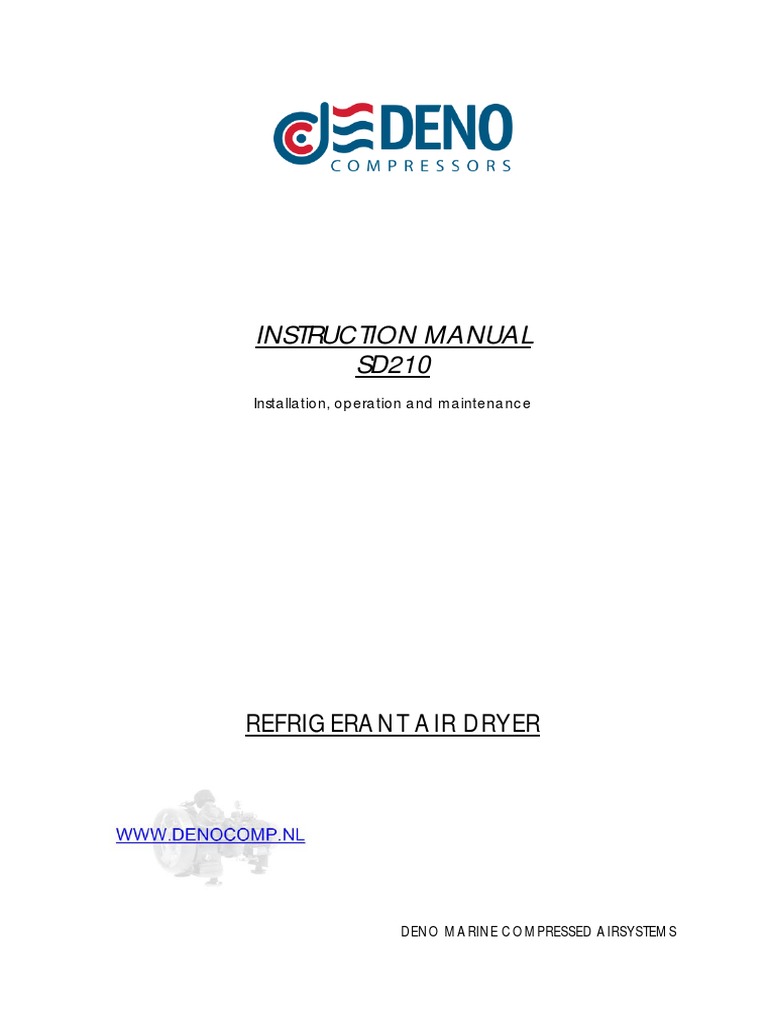 SD210 Refrigerant Air Dryer Manual | PDF | Clothes Dryer | Transparent ...