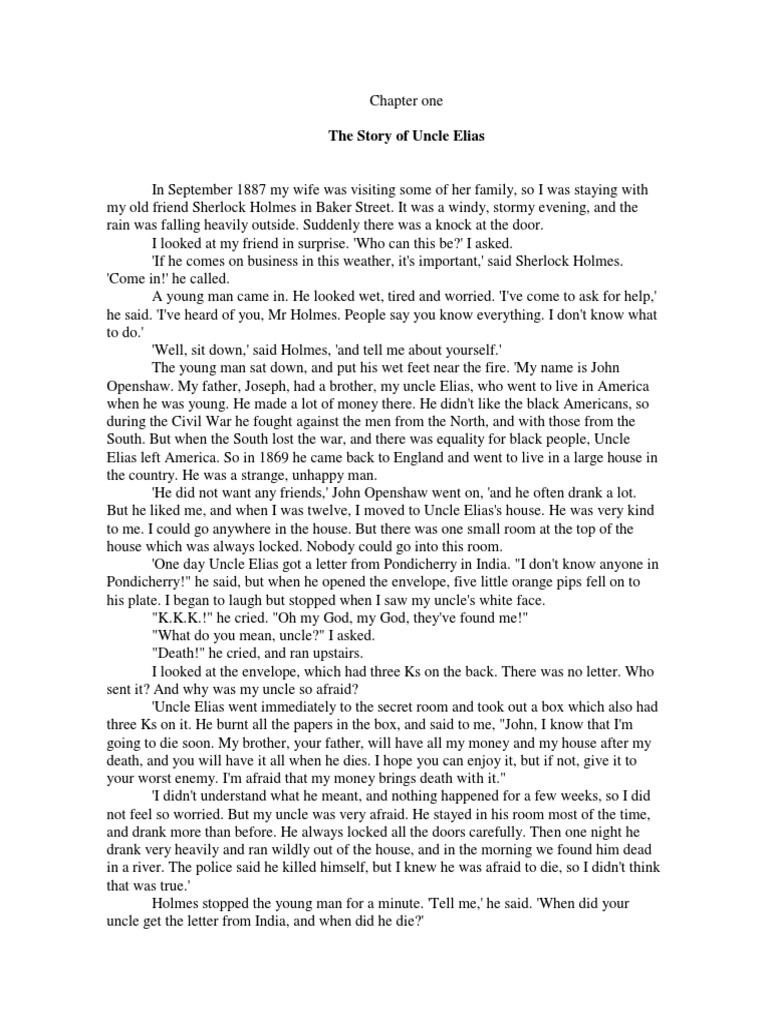 The Mystery of the Five Orange Pips | PDF | Ku Klux Klan | Sherlock Holmes