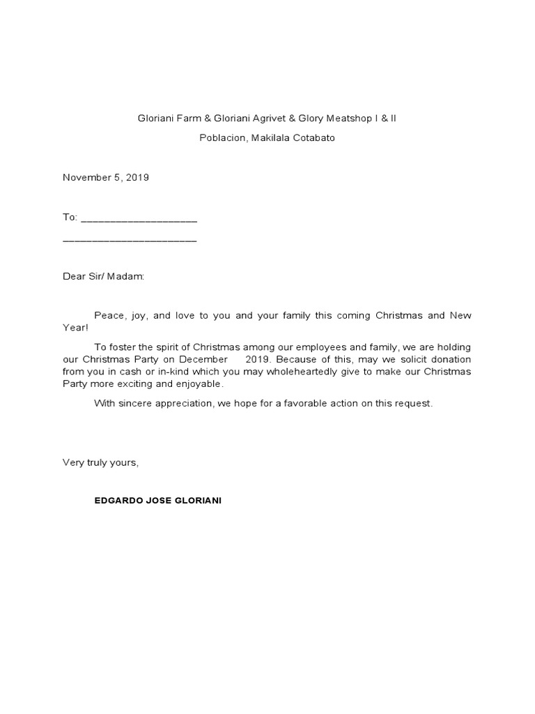 Christmas Solicitation | PDF | Cooking, Food & Wine