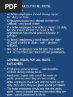 Hotel Rules & Regulations Sample | PDF
