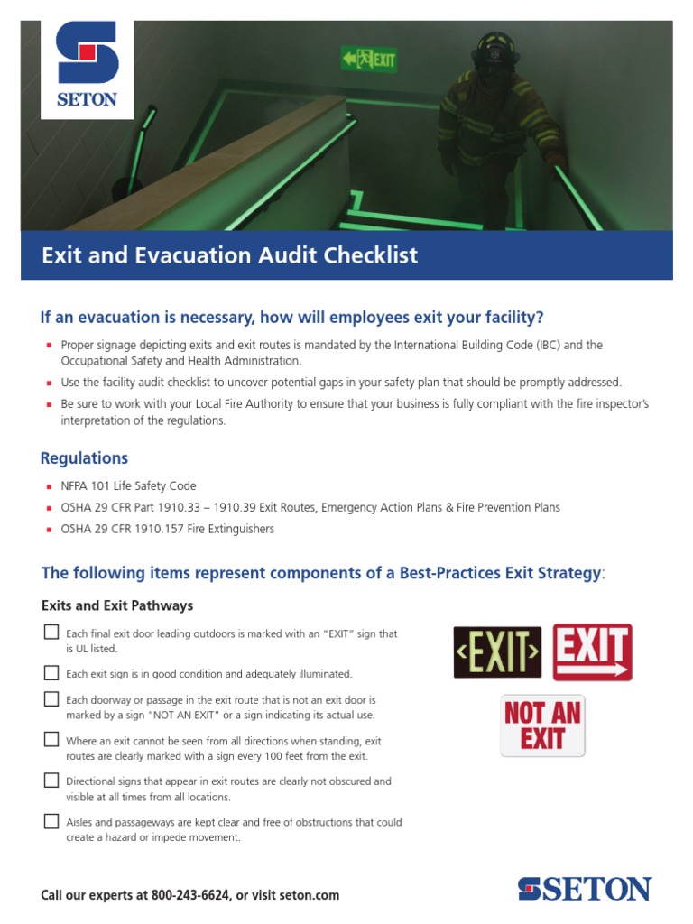 SUS Exit and Evacuation Checklist PDF | PDF | Emergency Evacuation | Fires
