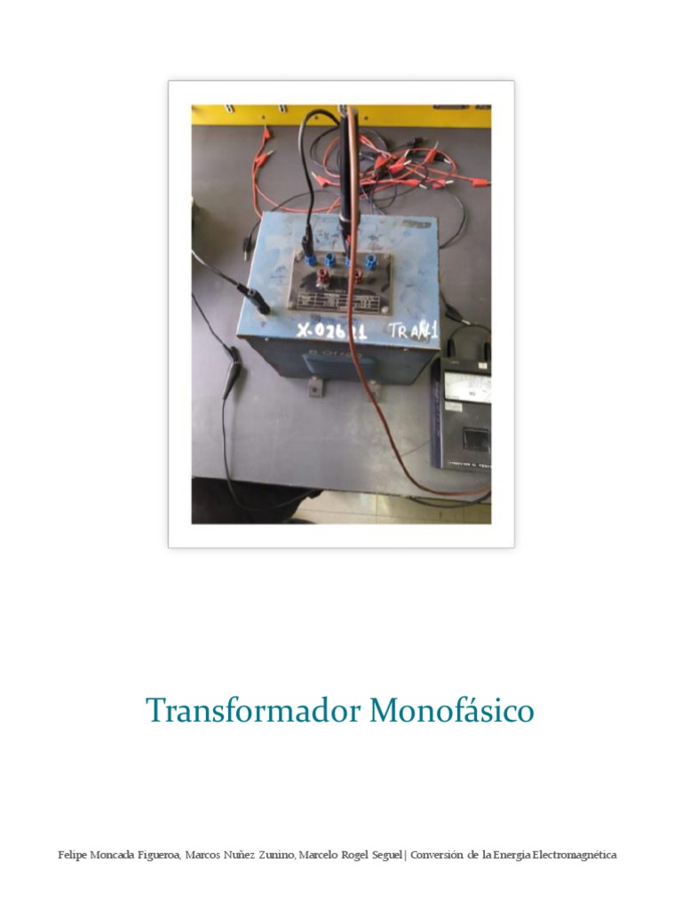 Pruebas de Un Transformador Monofasico PDF | PDF | Transformador | Inductor