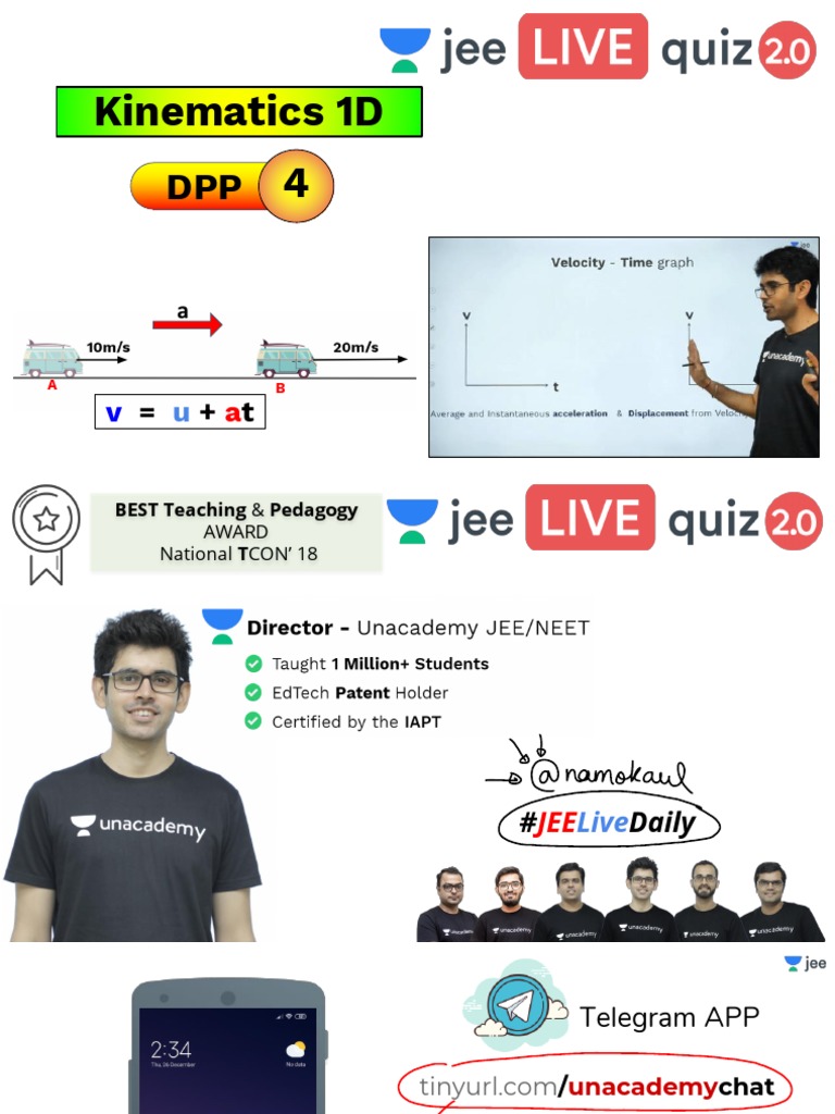 1D kinematics formula and particle motion equations | PDF ...