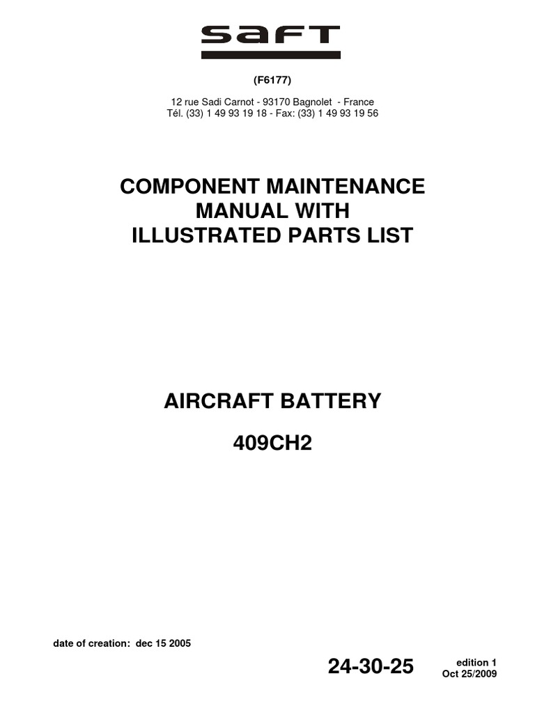 Component Maintenance Manual With Illustrated Parts List | PDF ...
