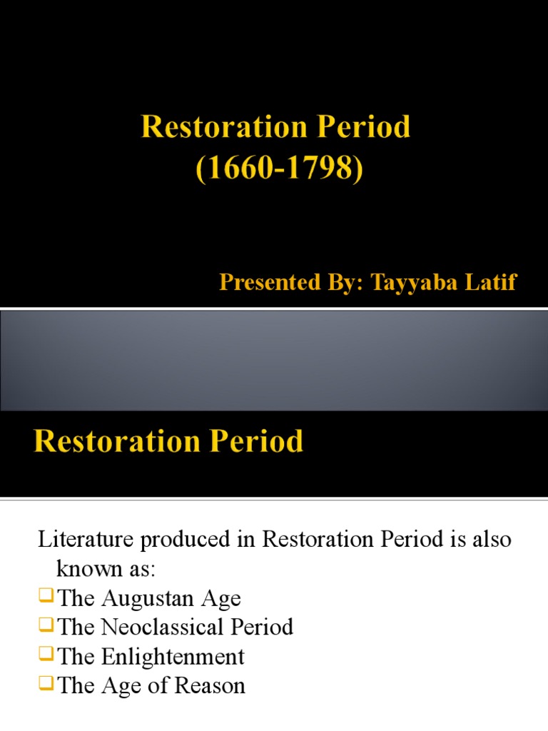 Overview of the Restoration Period | PDF | Deism | Age Of Enlightenment