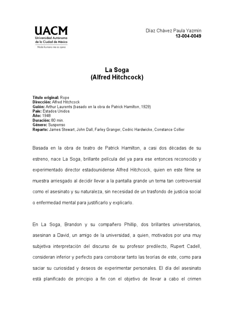 Reseña La Soga | PDF