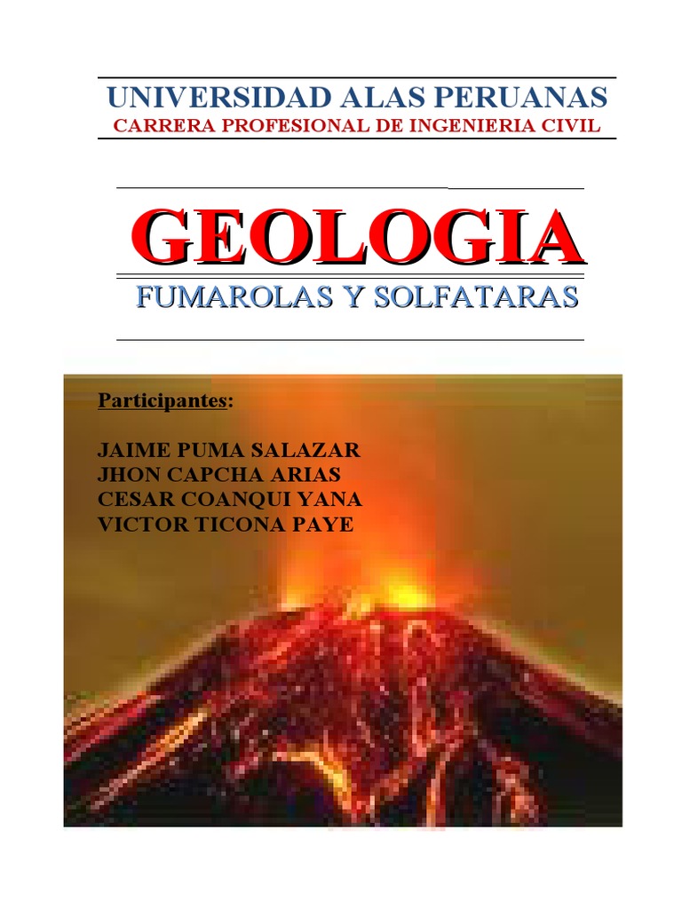 Fumarolas y Solfataras | PDF | Volcán | Lava