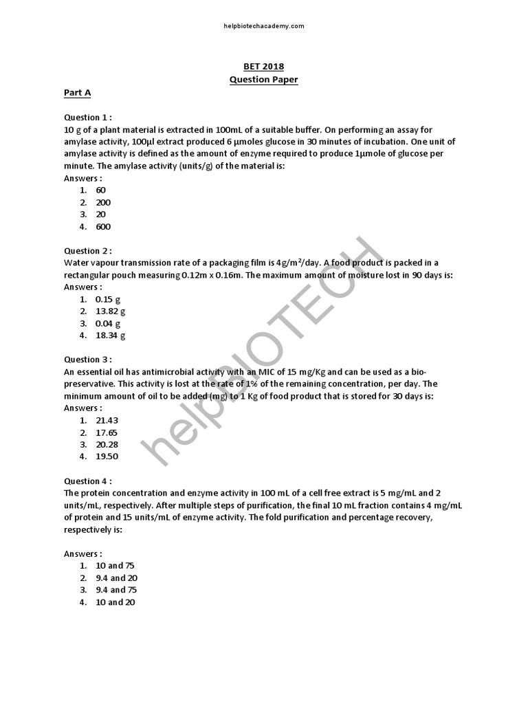 DBT JRF Exam Paper + Keys PDF | PDF | Endoplasmic Reticulum | Molecular ...