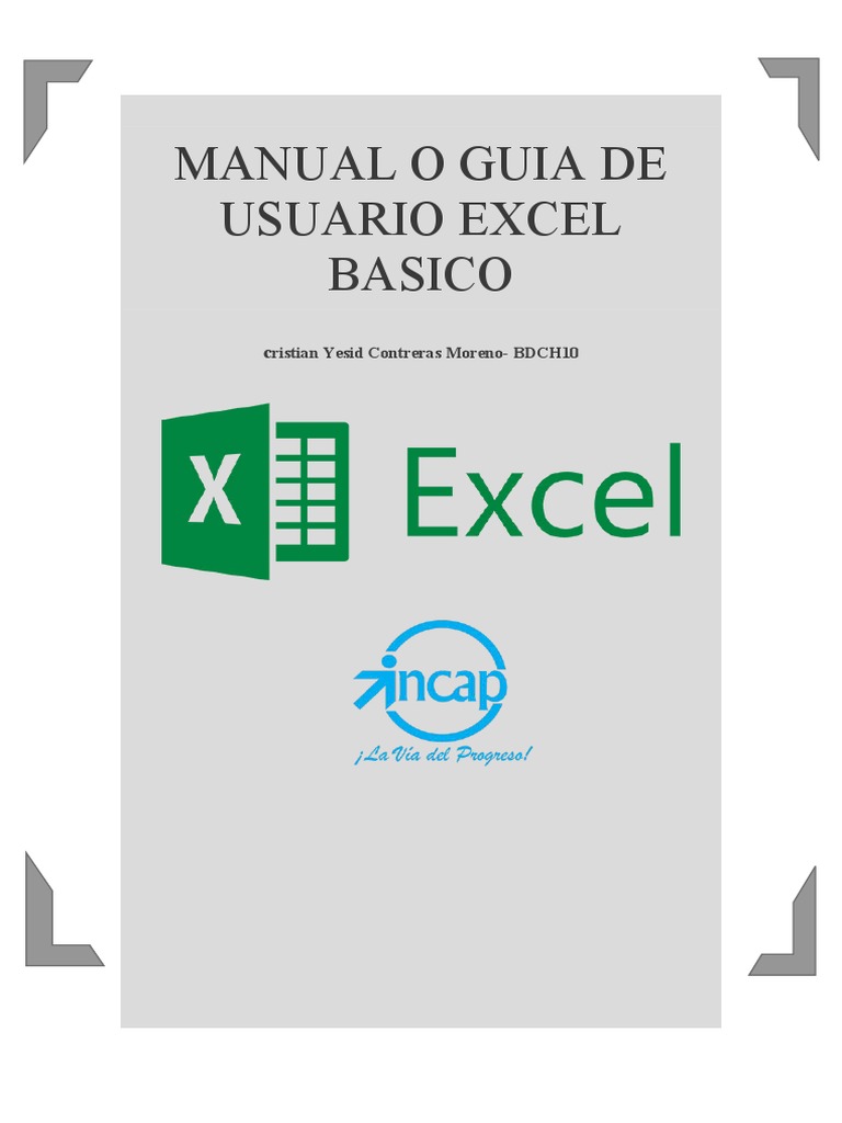 Manual o Guia de Usuario Excel Basico | PDF | Microsoft Excel | Hoja de ...