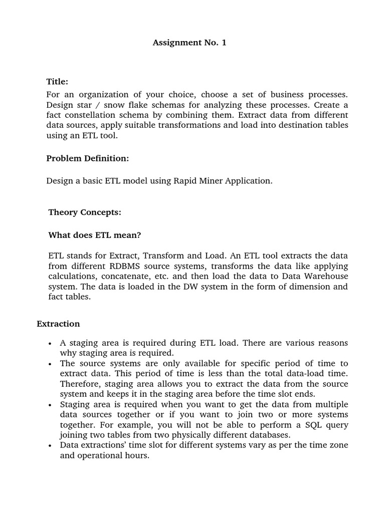 DMW Assignment 1 | PDF | Information Science | Databases