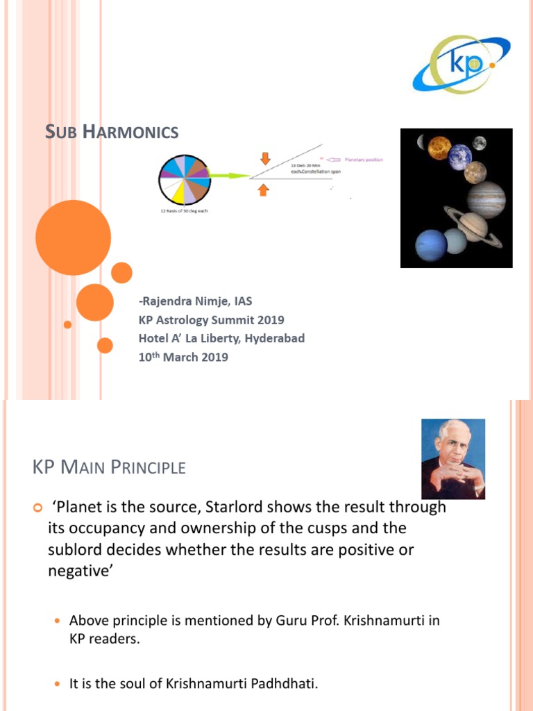 Sub Harmonics Presentation During KP Astrology Summit On 10march19 PDF | PDF | Astronomy | Nature