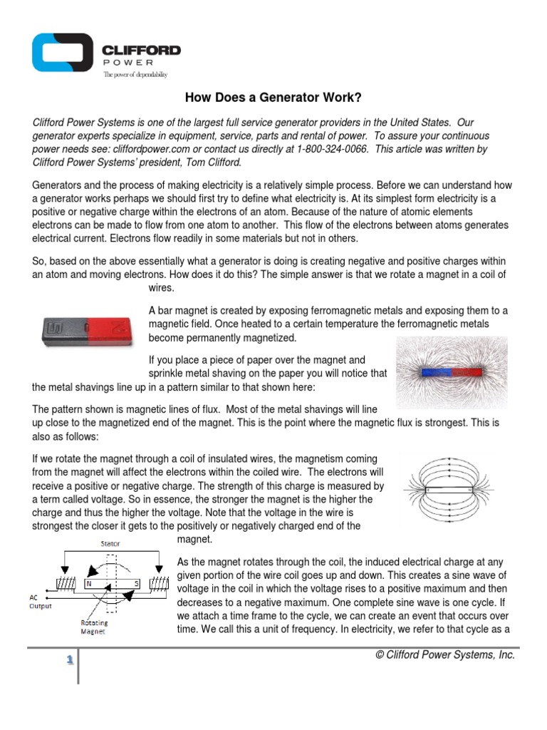 How Does A Generator Work?: © Clifford Power Systems, Inc | PDF ...