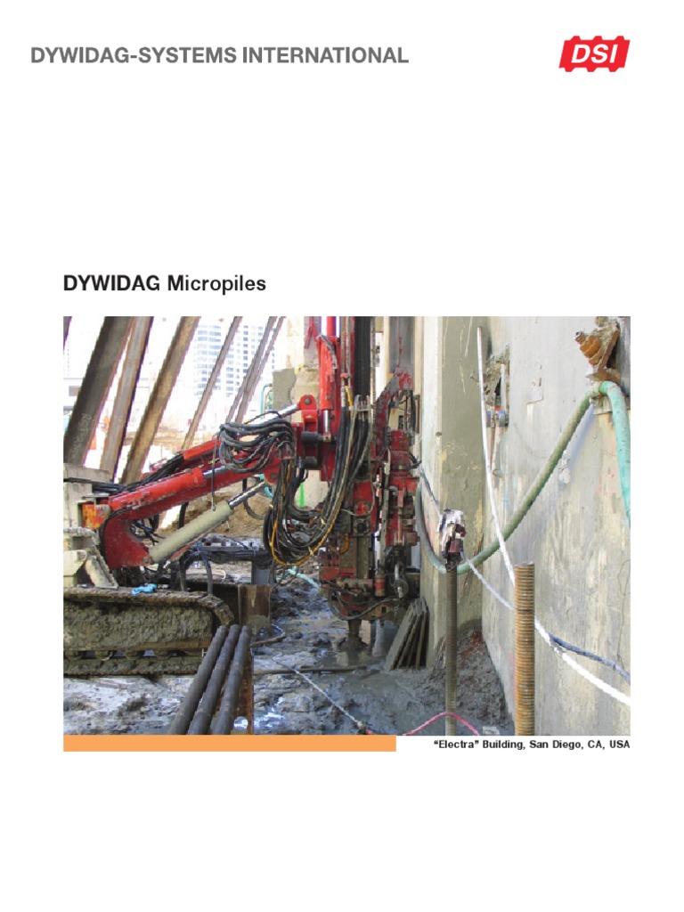 DSI-USA DYWIDAG Micropiles PDF | PDF | Deep Foundation | Civil Engineering