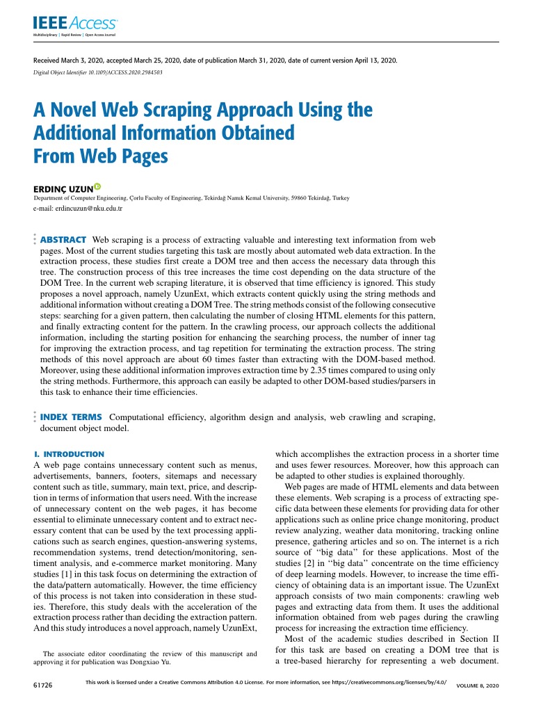 Novelwebscrappingapproach | PDF | Html Element | Document Object Model