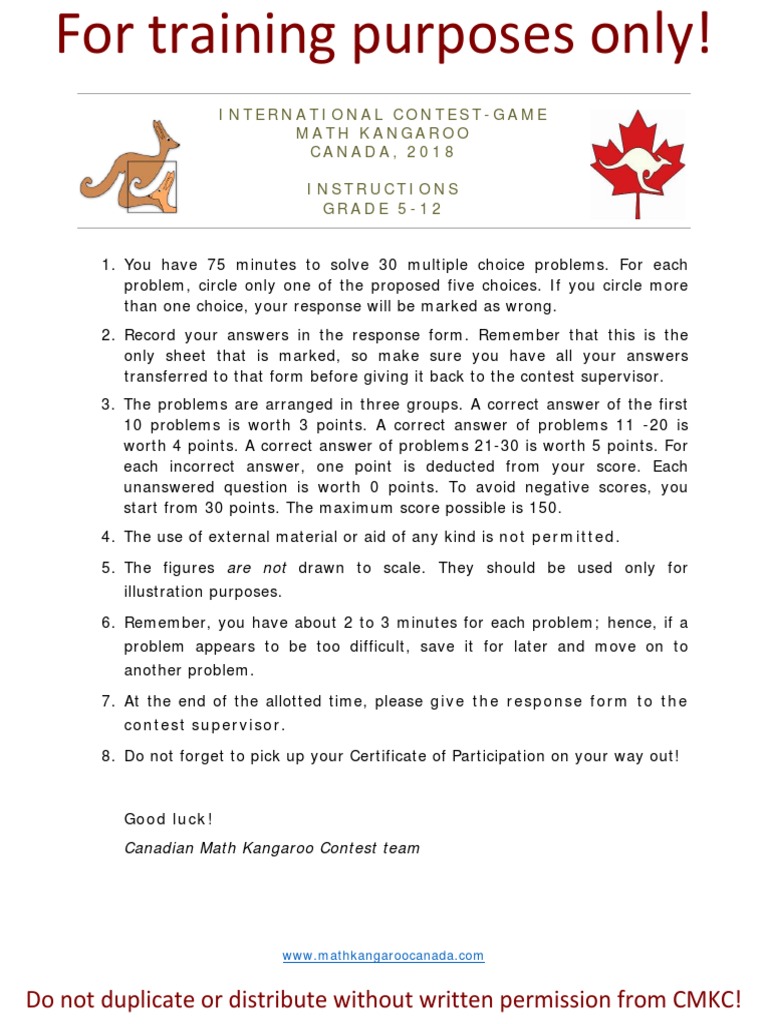 Do Not Duplicate or Distribute Without Written Permission From CMKC ...