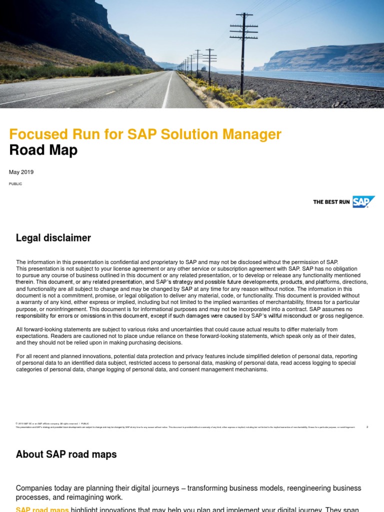 Focused Run For SAP Solution Manager: Road Map | PDF | Cloud Computing ...