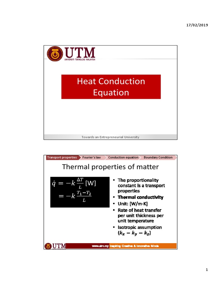 2-Chapter2 - Heat Cond Eq | PDF | Thermal Conduction | Heat