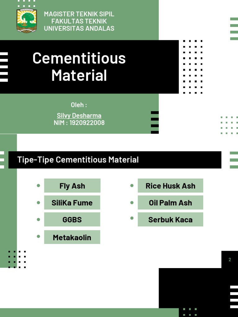 Cementitious Material | PDF