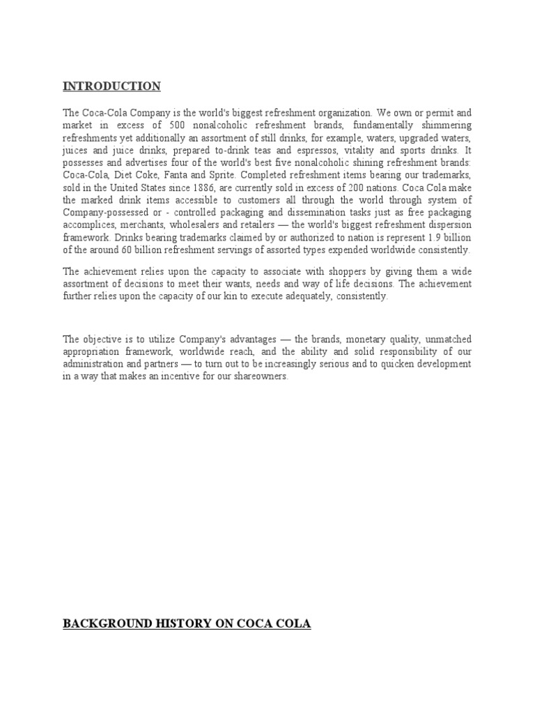 The Global Reach and Business Strategy of Coca-Cola: An Overview of the ...