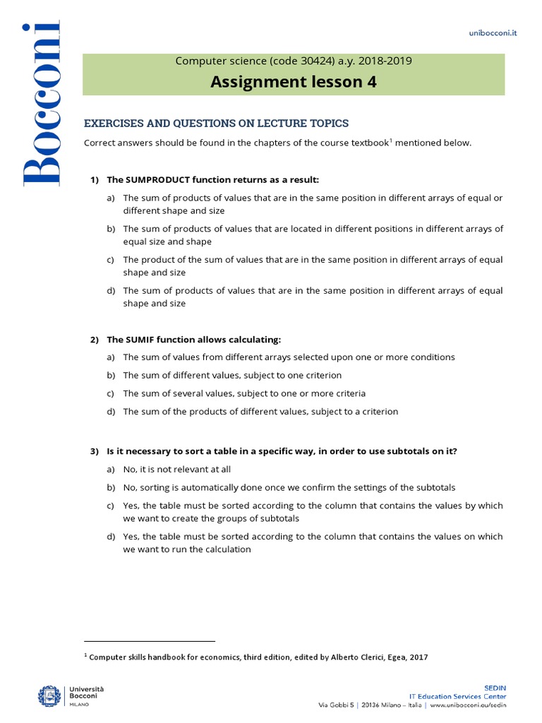 Assignment 30424 Lesson 4 | PDF | Technology & Engineering
