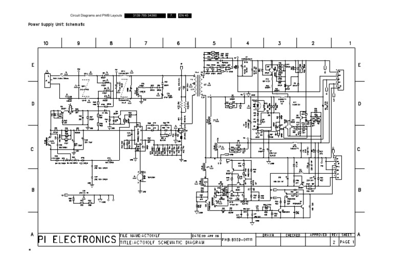 Power Supply Unit: Schematic: Circuit Diagrams and PWB Layouts | PDF ...