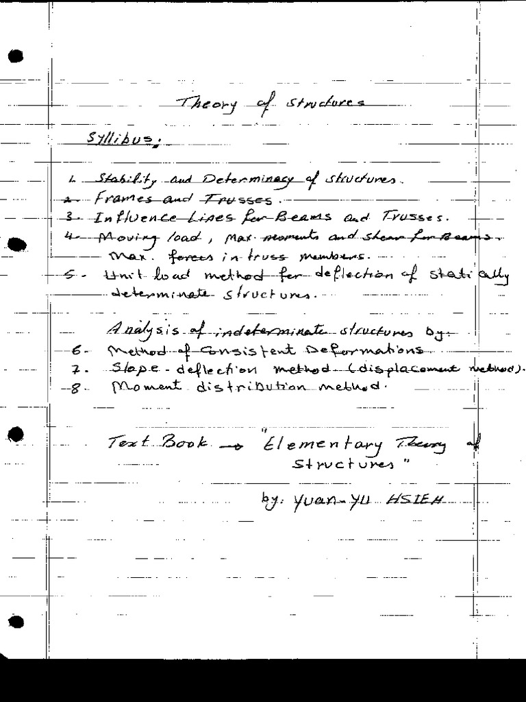 Theory of Structures | PDF