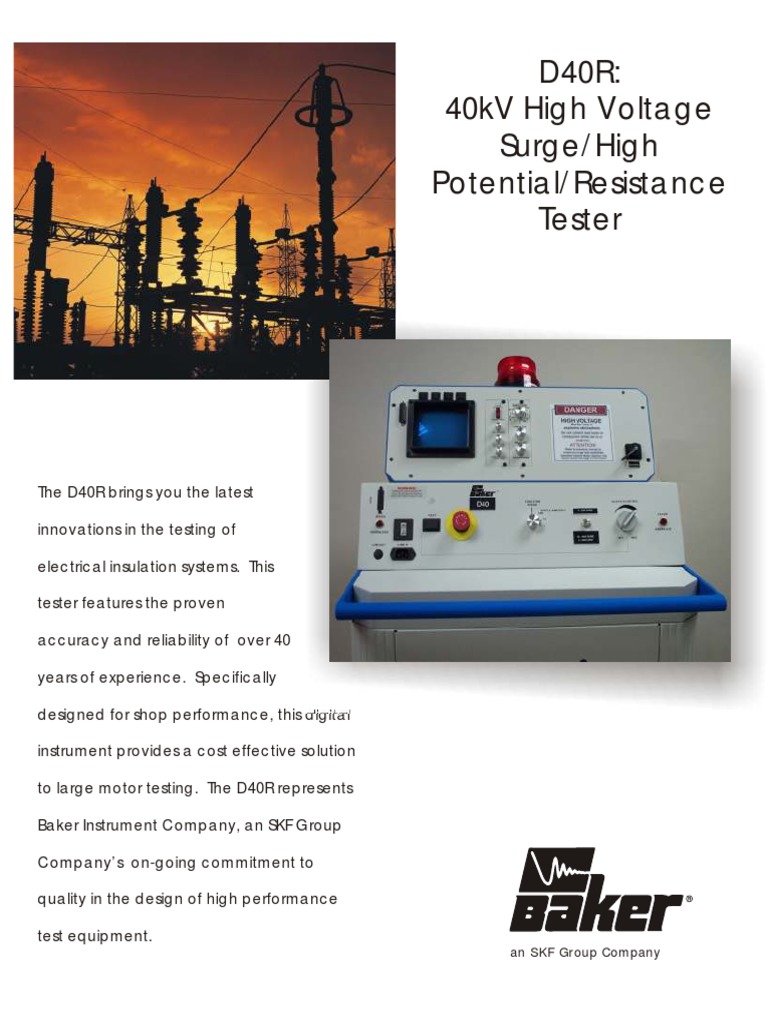 D40R Resistance Tester PDF | PDF | Electric Motor | Voltage