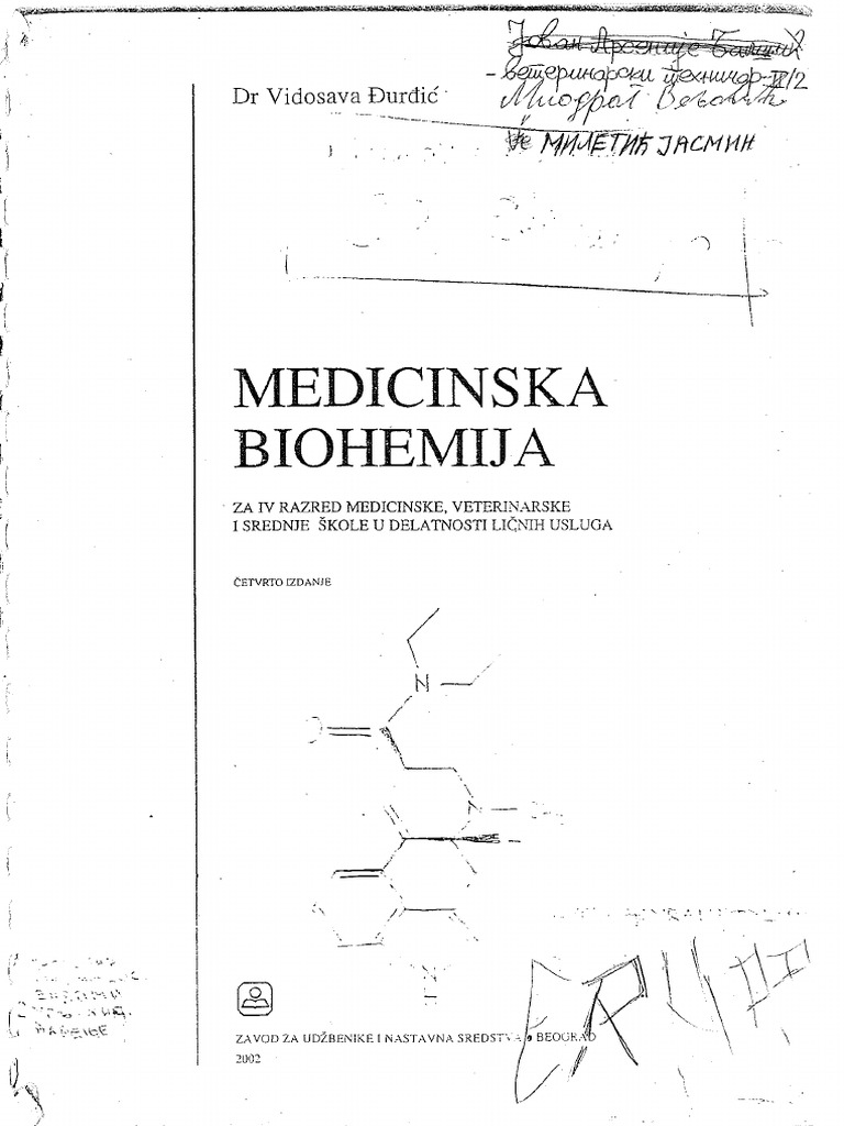 Medicinska Biohemija PDF | PDF