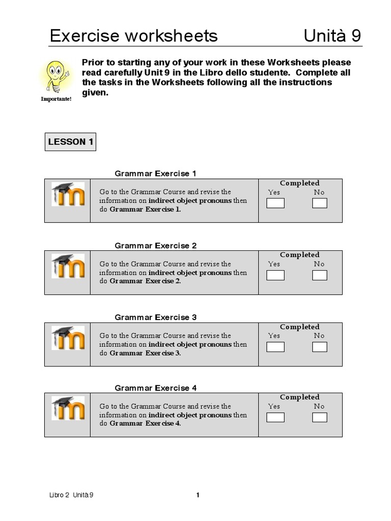 Unit 9 Exercise Worksheets Guide | PDF | Cognitive Science | Linguistics