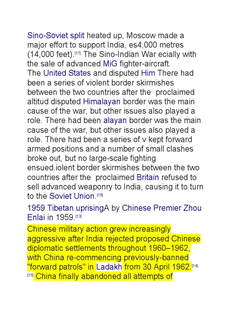Sino-Soviet Split | PDF | Politics Of China | Warfare