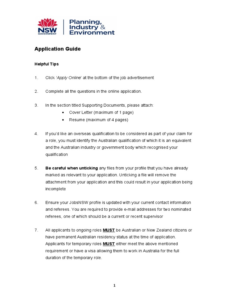 Application Guide: Helpful Tips | PDF | Business | Computing And ...