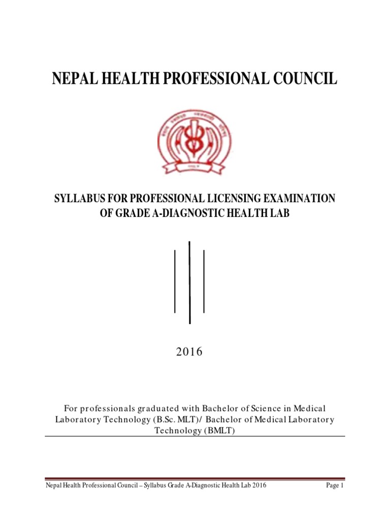 Syllabus For NHPC Licensing Examination of Bachelor of Science in ...