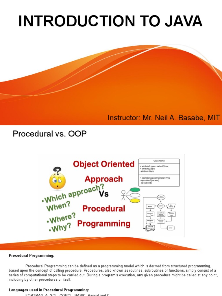 Lesson 1 Introduction To Java | PDF | Object Oriented Programming ...