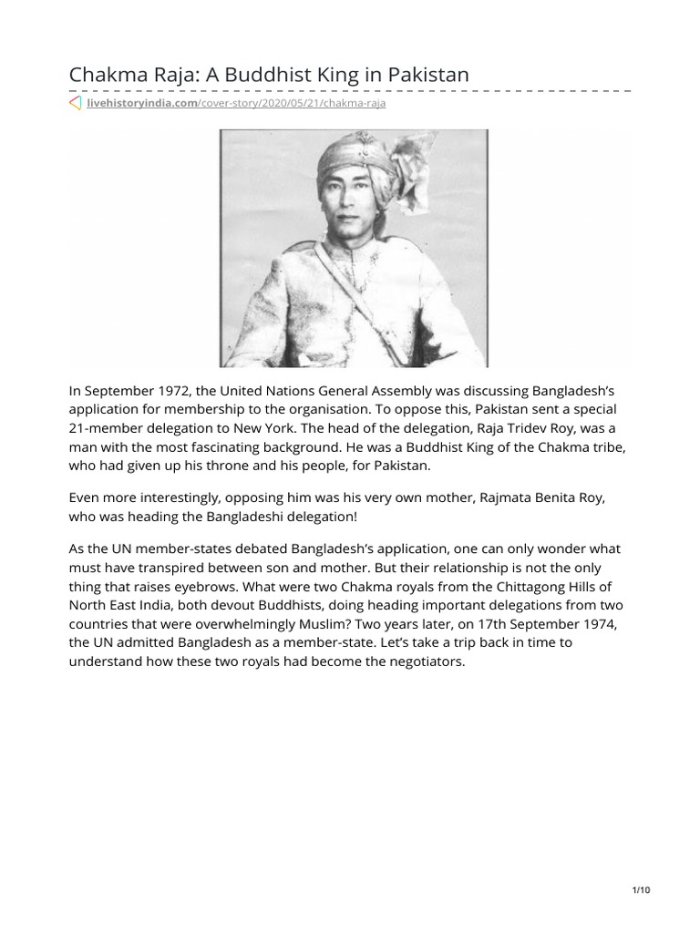 Chakma Raja: Buddhist King in Pakistan | PDF | Bangladesh | South Asia