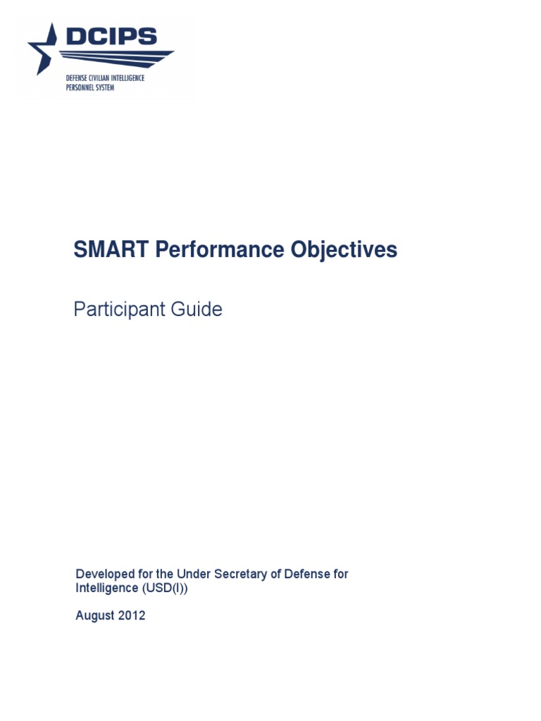 SMART - PG - August2012 FOR PRINT PDF | PDF | Goal | Intelligence Analysis