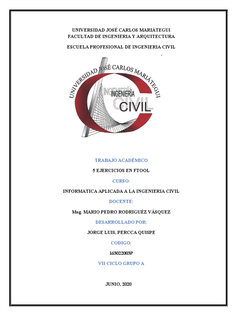 5 Ejercicios en Ftool | PDF