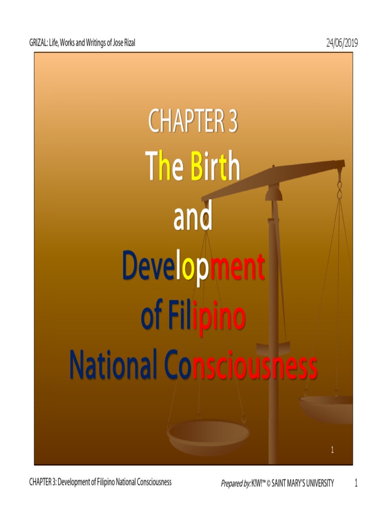 RIZAL - CHAP 03 - Development of Filipino National Consciousness - FOR ...