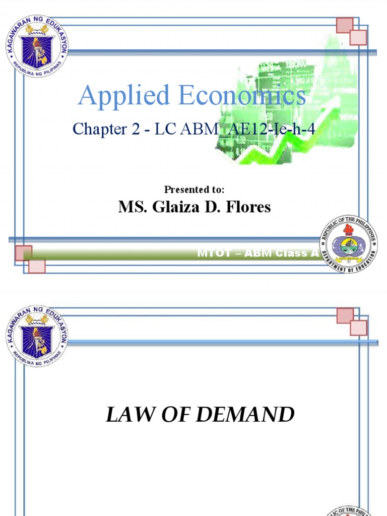 Chapter 2 - LC ABM - AE12-Ie-h-4 - Demand | PDF