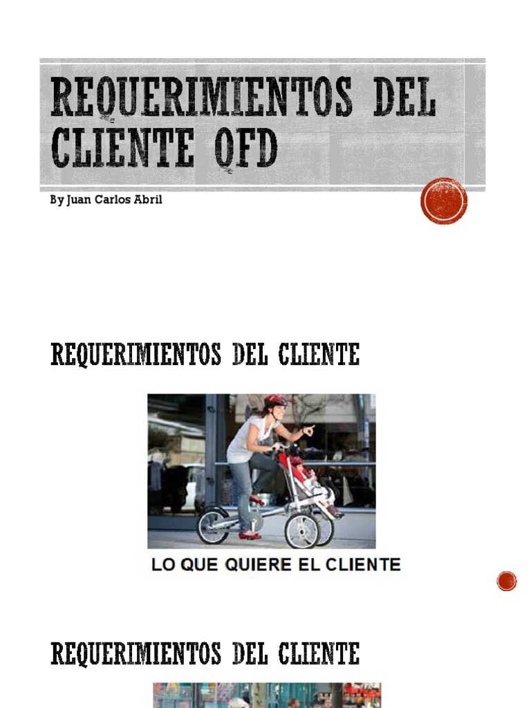 Requerimientos Del Cliente QFD | PDF | Producto (Negocio) | Cliente