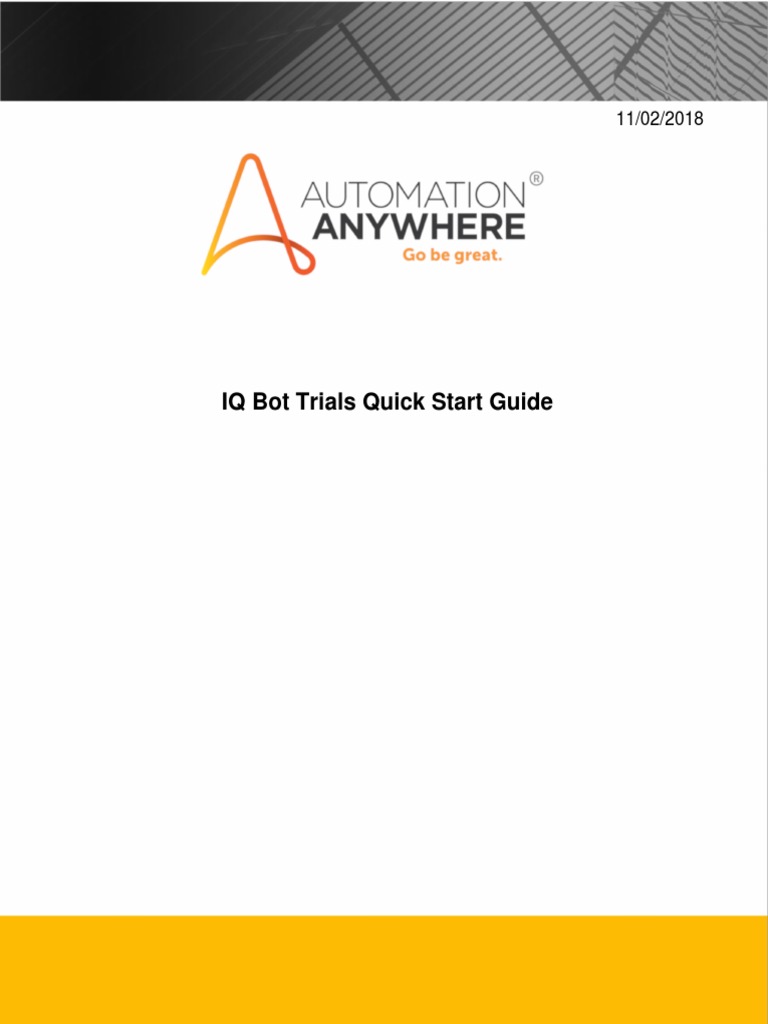 IQ Bot Trials Quick Start Guide | PDF | Intelligence Quotient | Optical ...