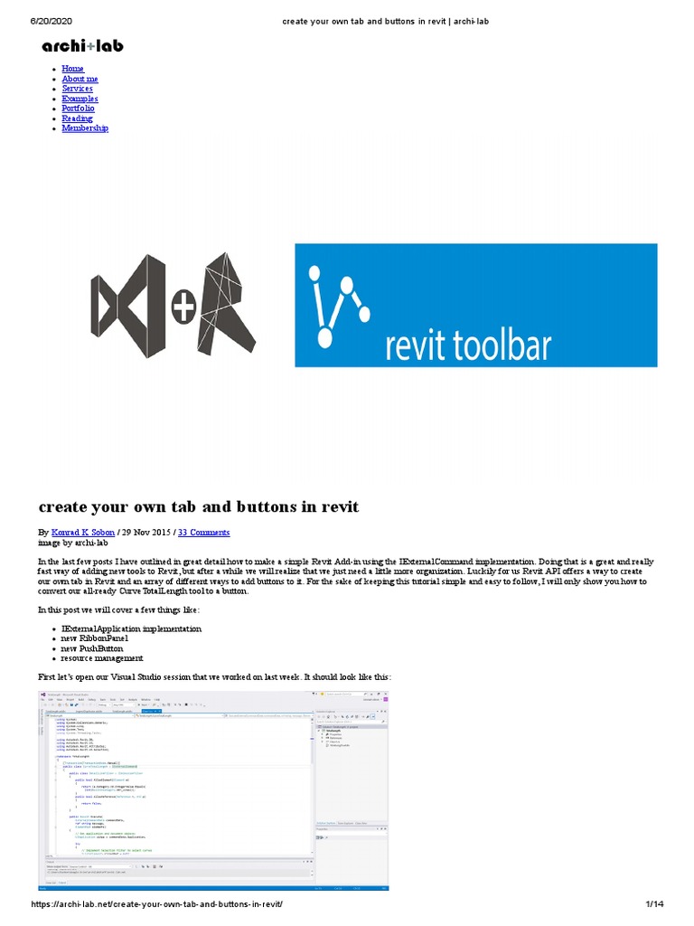 Create Your Own Tab and Buttons in Revit | PDF | Autodesk Revit | Icon ...