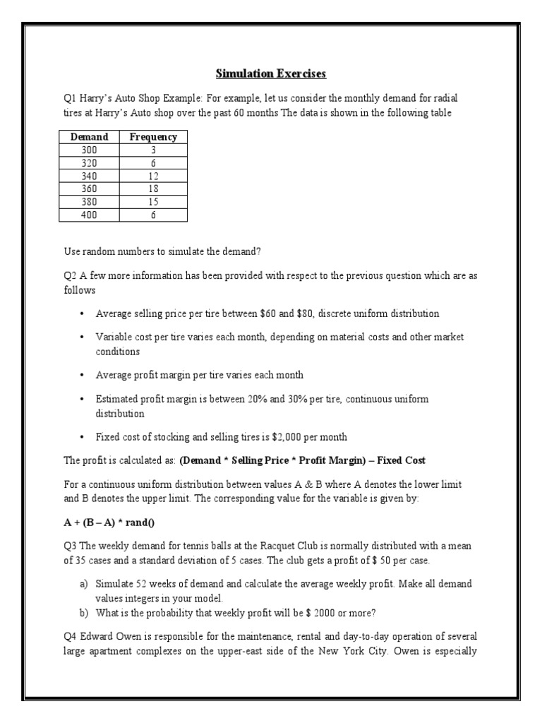 Simulation Exercises in Project Management | PDF | Air Conditioning ...