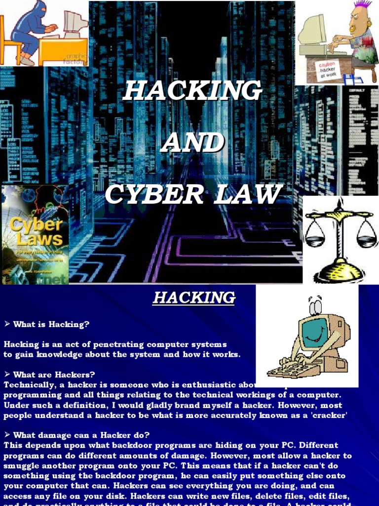 Hacking and Cyber Law | Download Free PDF | Denial Of Service Attack ...
