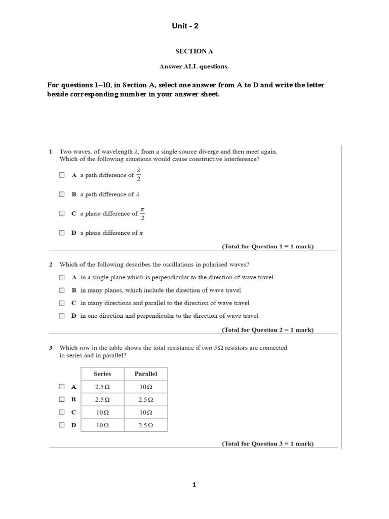 Multiple Choice Answer Guide | PDF | Teaching Methods & Materials